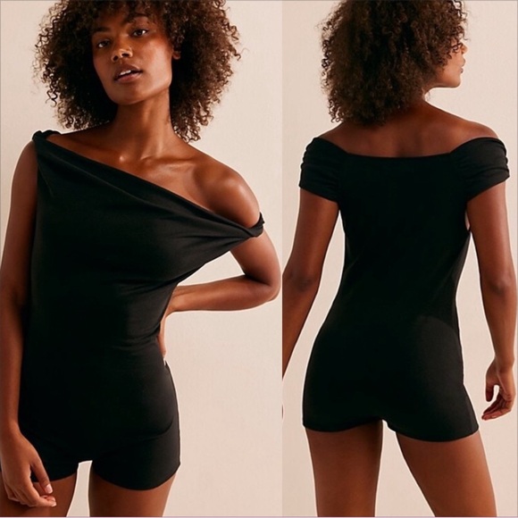 Free People | Pants & Jumpsuits | Free People Marren Romper In Black ...